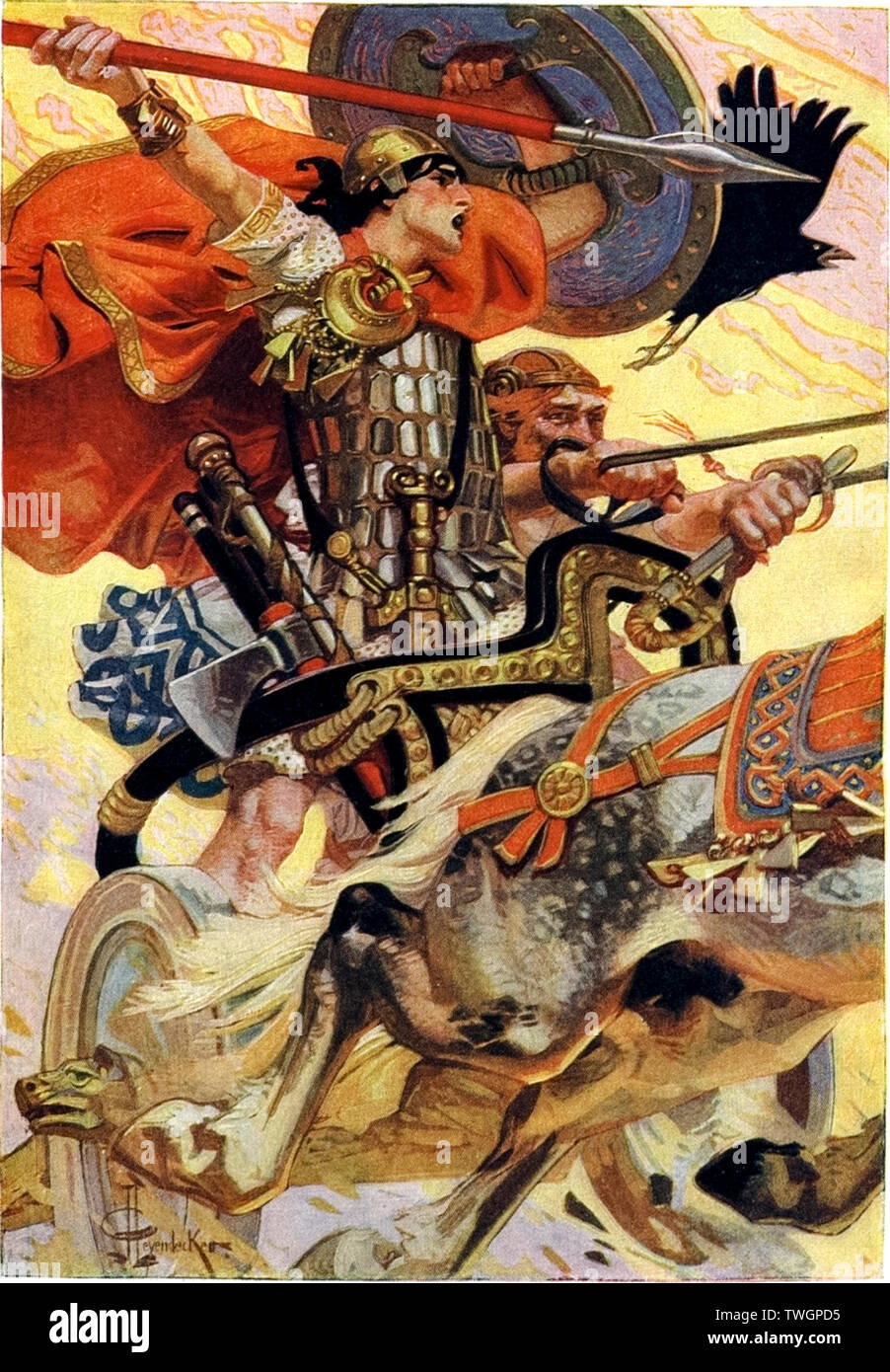 Cú Chulainn (Cúchulainn) Irish hero of the Ulster Cycle often referred ...