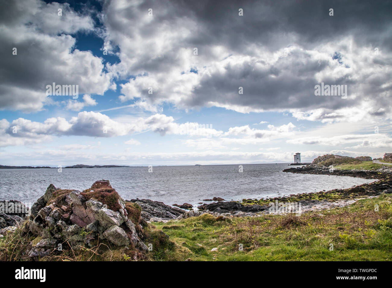 Carraig Fhada Lighthouse, Port Ellen, Islay, Scotland Stock Photo - Alamy
