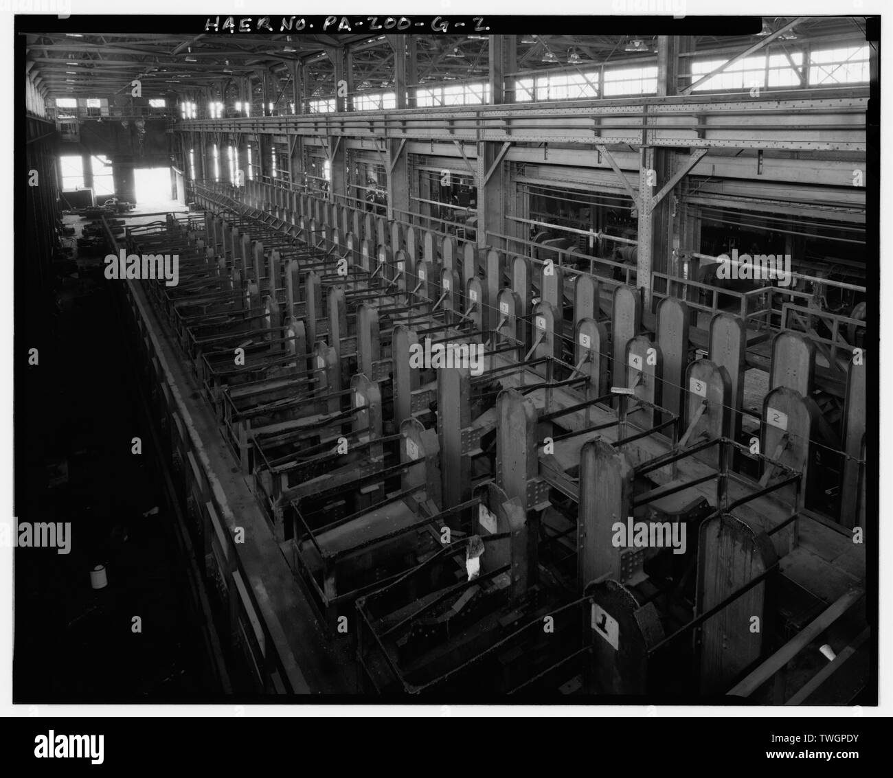 ROLL STORAGE RACKS IN THE MAIN ROLL SHOP. - U.S. Steel Homestead Works ...