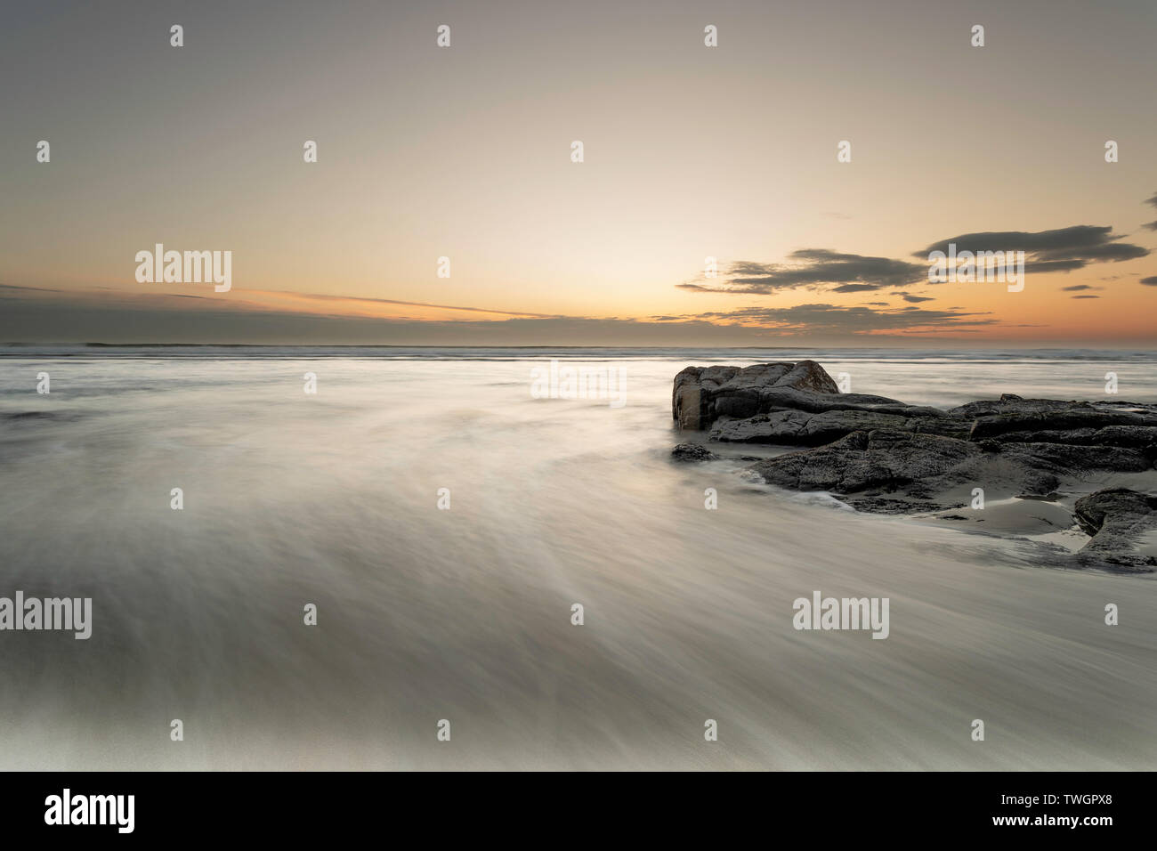 Sunset at Saligo Bay Stock Photo - Alamy