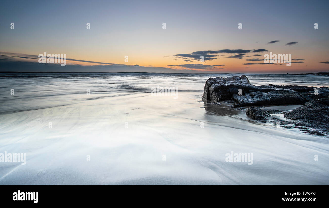 Sunset at Saligo Bay Stock Photo - Alamy