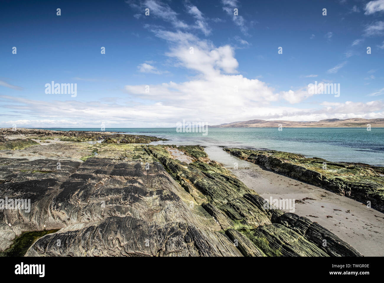 Beach and shoreline at Ardnave Point, Islay, Scotland. Killinallan ...