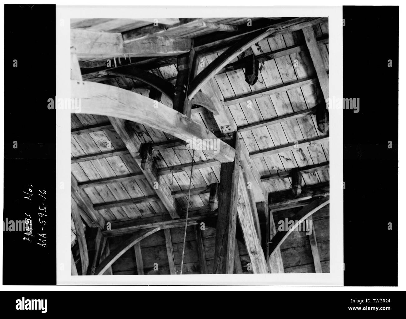 ROOF FRAMING, DETAILED VIEW - Old Ship Church, 88 Main Street, Hingham ...