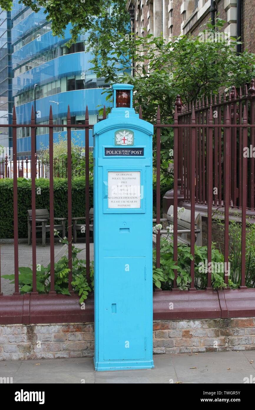 Old fashioned Police Box Stock Photo - Alamy