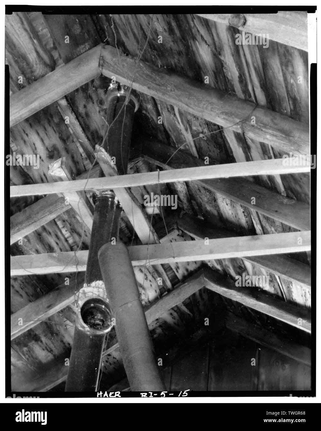 ROOF RAFTERS - Plante Grist Mill, U.S. Route 44, Chepachet, Providence ...