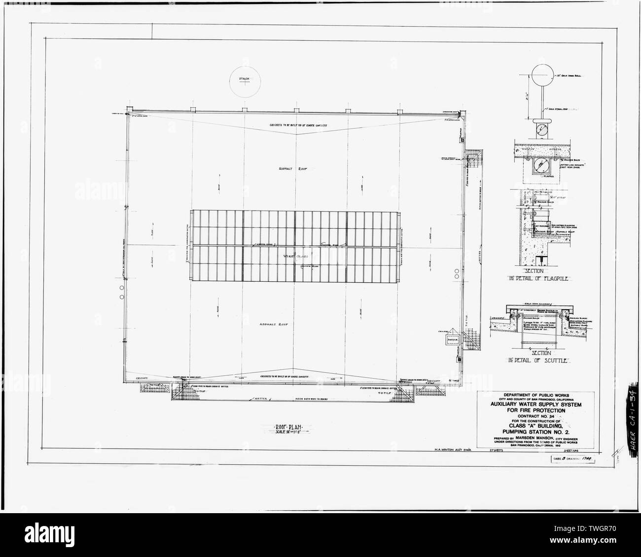 ROOF PLAN - San Francisco Fire Department, Pumping Station No. 2, Van ...