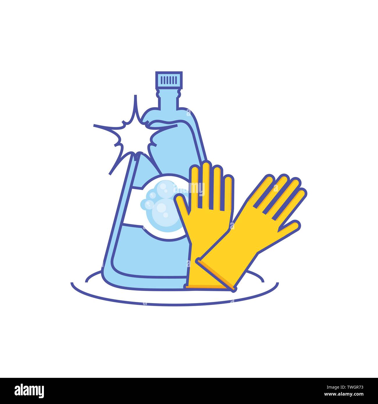 Cleaning gloves and detergent design, Object home work hygiene ...