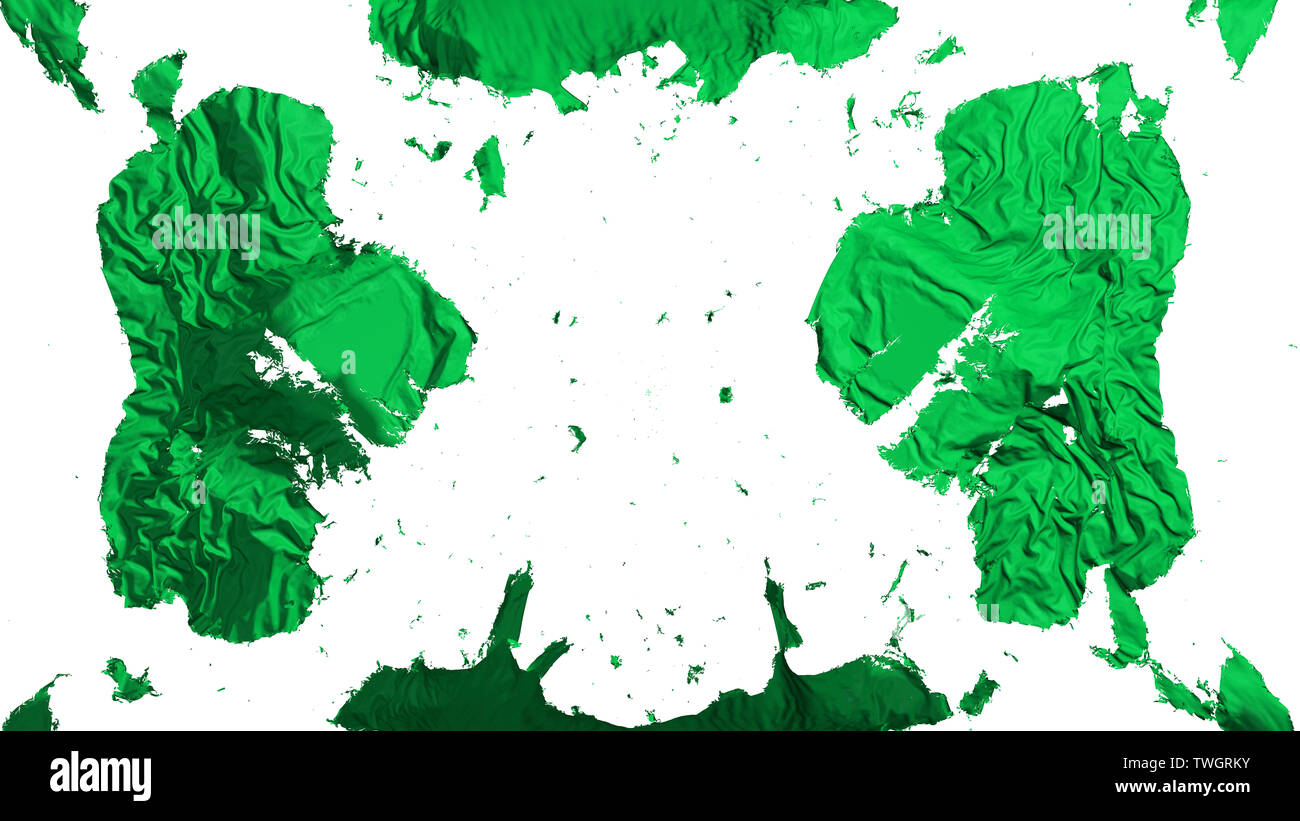 Scattered Green color flag Stock Photo - Alamy