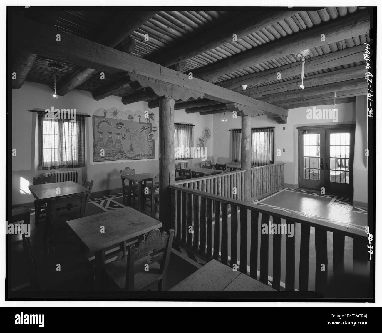 ROOM 102, DINING ROOM, LOOKING NORTHWEST - Painted Desert Inn, Navajo ...