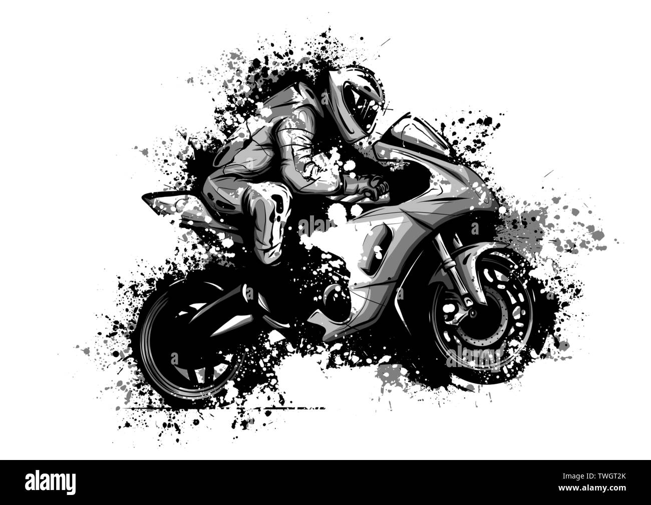 Motorcyclist on a motorcycle vector illustration design Stock Vector ...