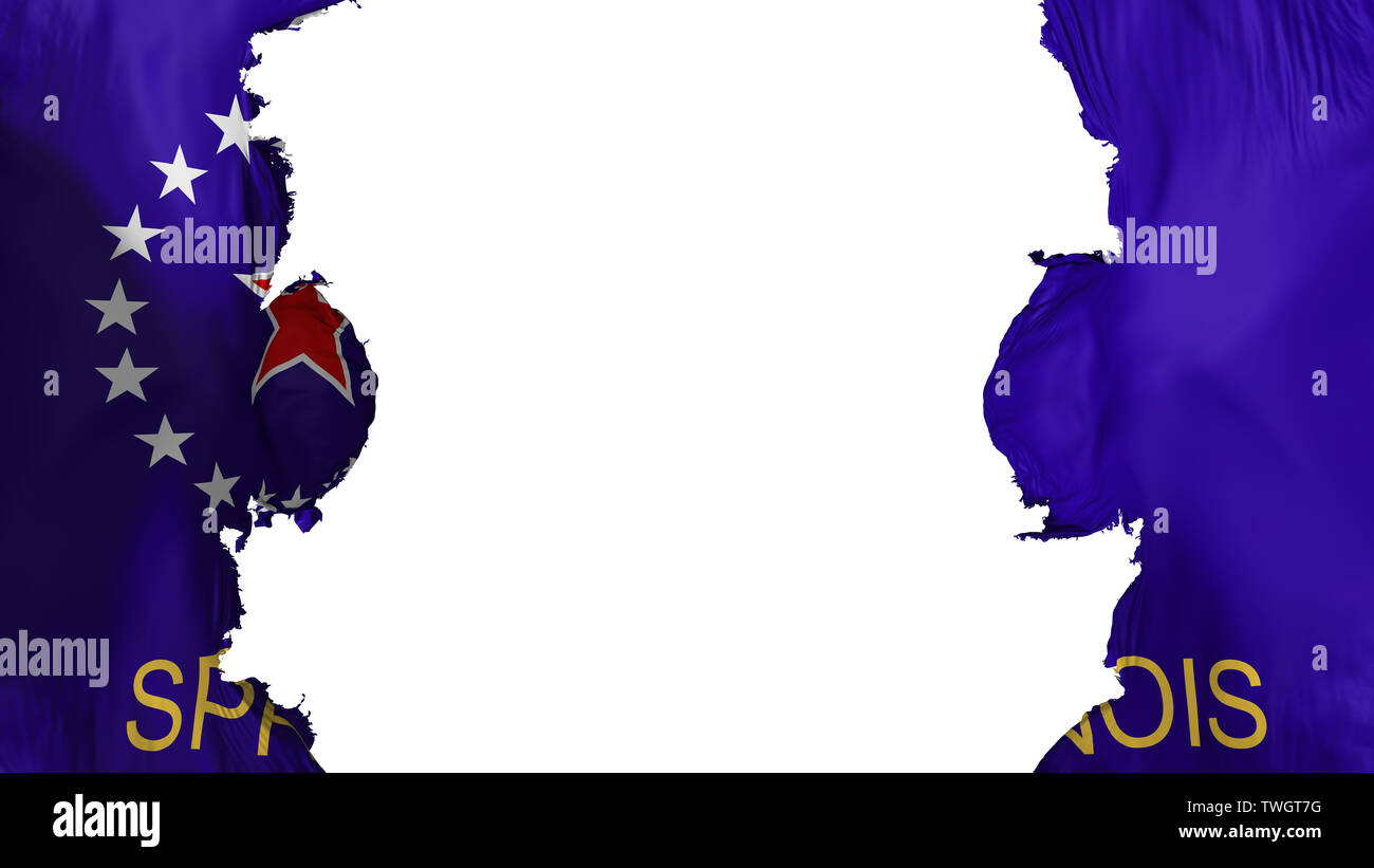 Blasted Springfield capital city flag Stock Photo - Alamy