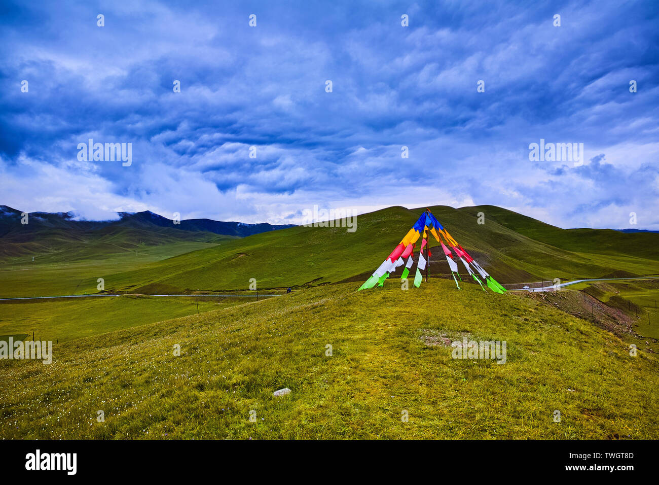 Qilian Mountain prairie Stock Photo - Alamy