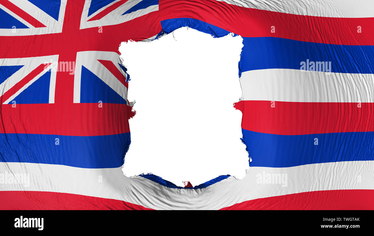 Square hole in the Hawaii state flag Stock Photo - Alamy