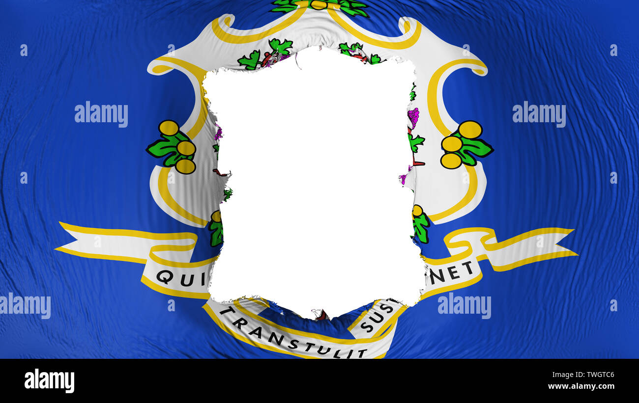 Square hole in the Connecticut state flag Stock Photo - Alamy