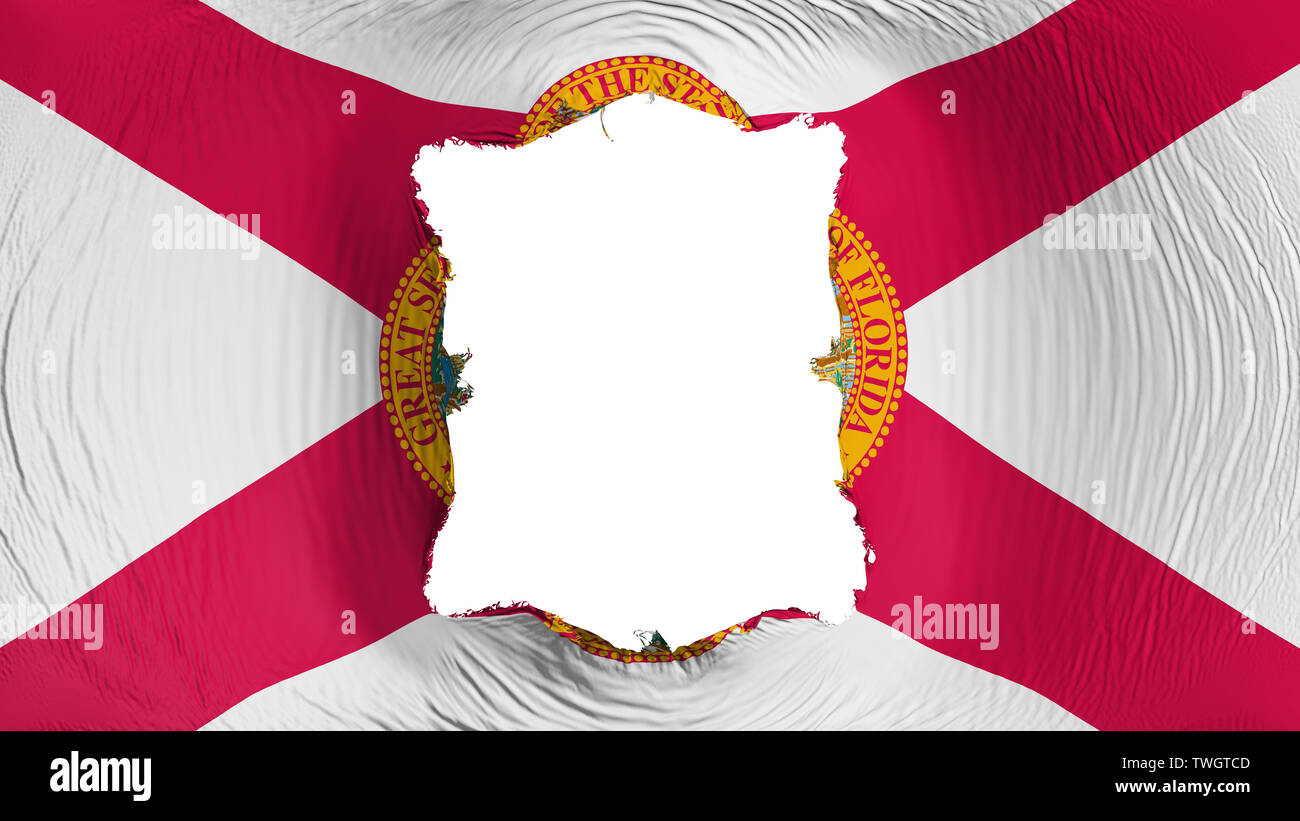 Square hole in the Florida state flag Stock Photo - Alamy