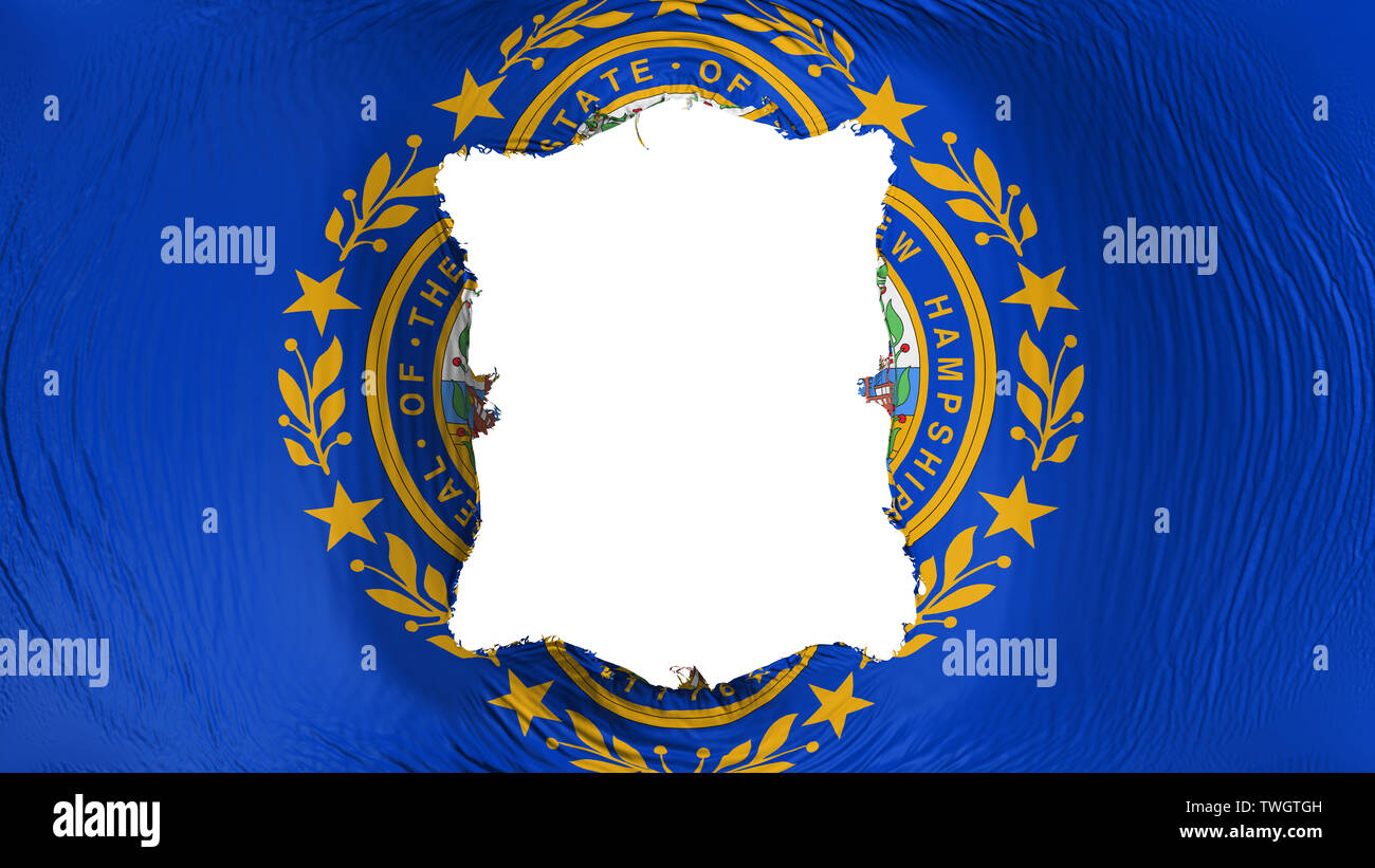 Square hole in the New Hampshire state flag Stock Photo - Alamy
