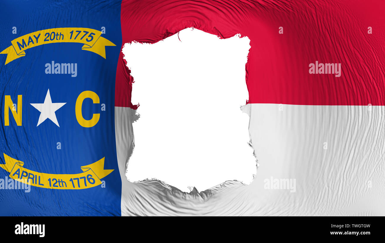 Square hole in the North Carolina state flag Stock Photo - Alamy