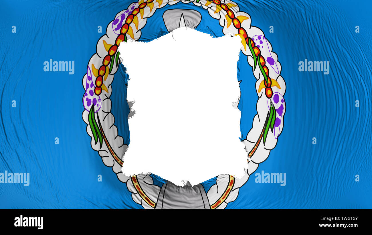 Square hole in the Northern Marian Islands flag Stock Photo - Alamy
