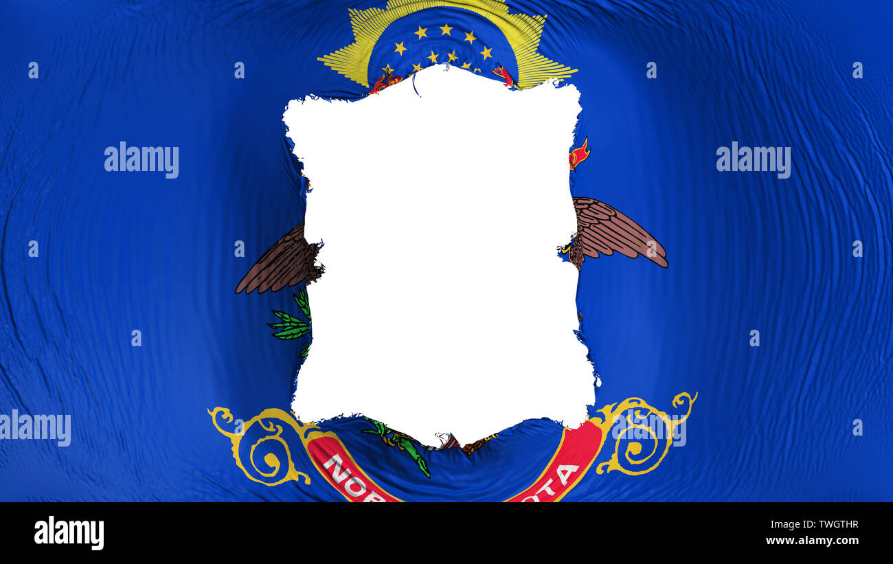 Square hole in the North Dakota state flag Stock Photo - Alamy