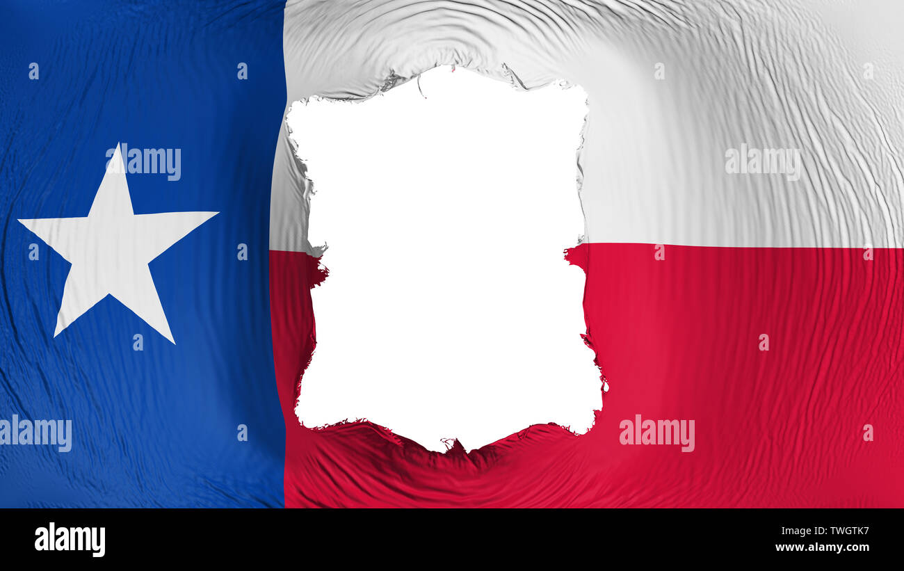 Square hole in the Texas state flag Stock Photo - Alamy