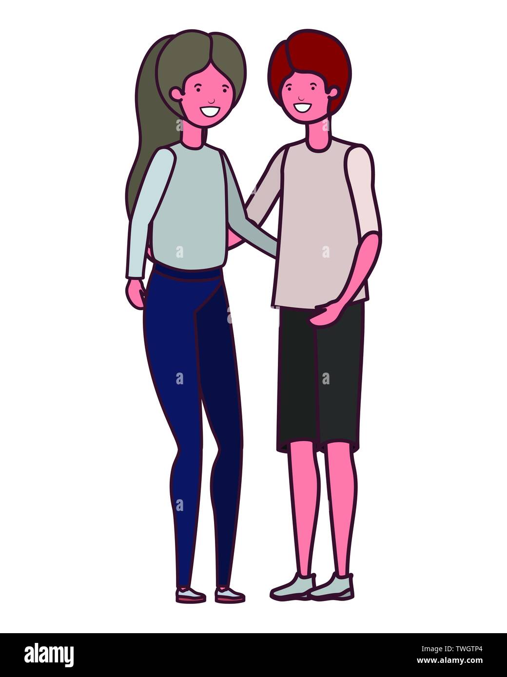 Joyful young people in party Stock Vector Images - Alamy