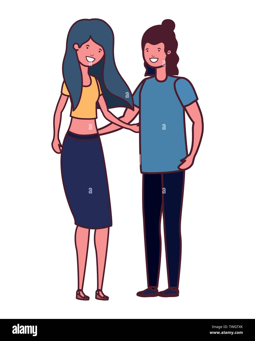 Joyful young people in party Stock Vector Images - Alamy