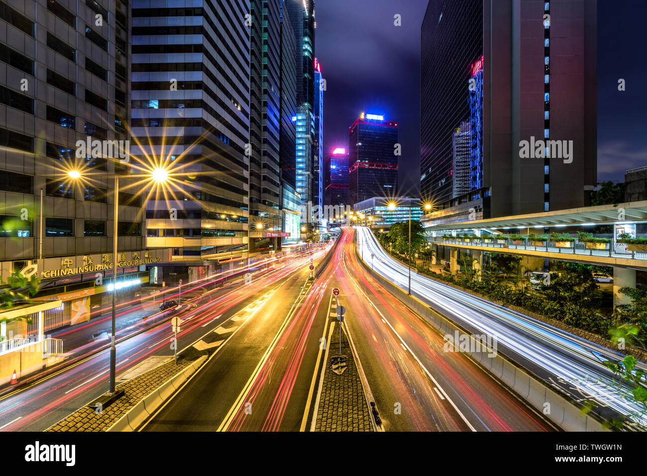 City Night Scene Stock Photo - Alamy