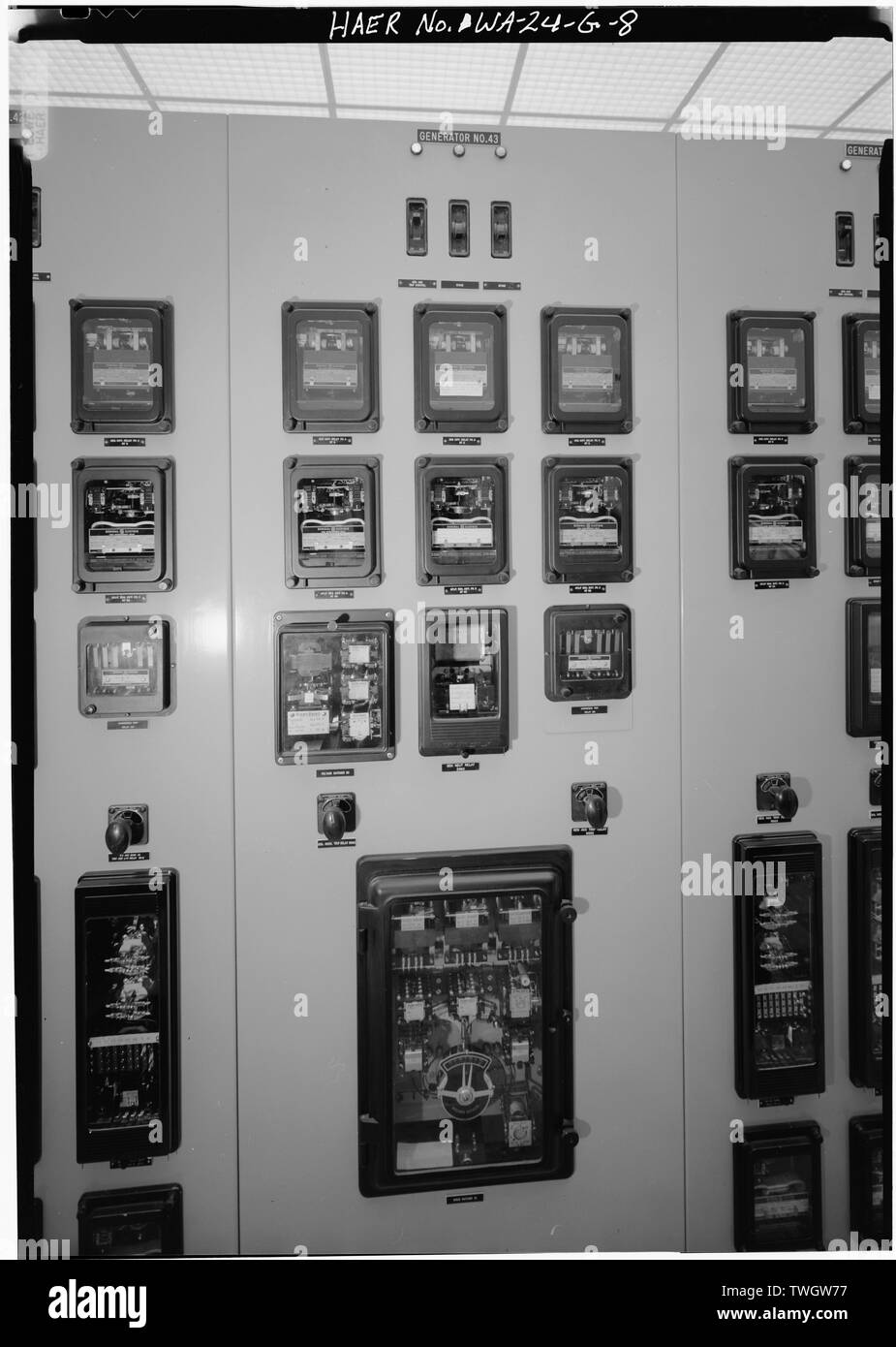 Control relay panel Black and White Stock Photos & Images - Alamy