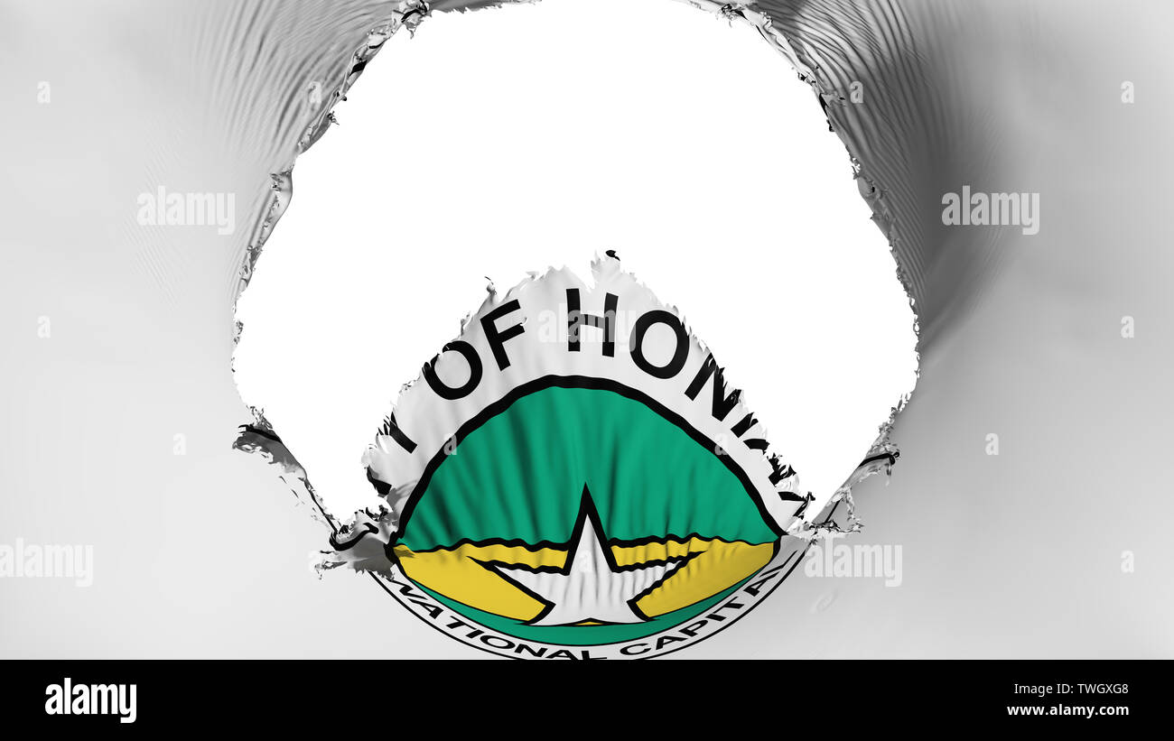 Big hole in Honiara flag Stock Photo - Alamy