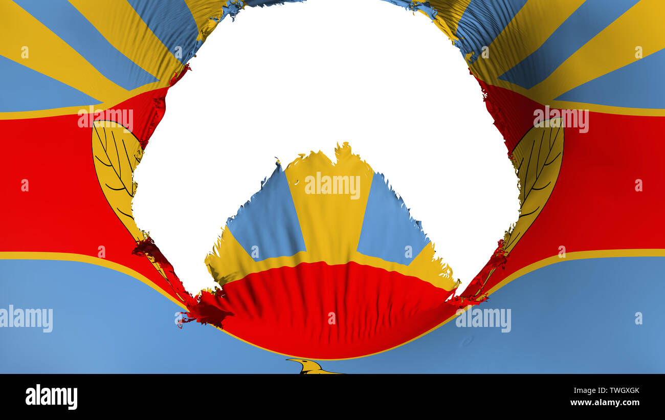 Big hole in Harare capital flag Stock Photo - Alamy