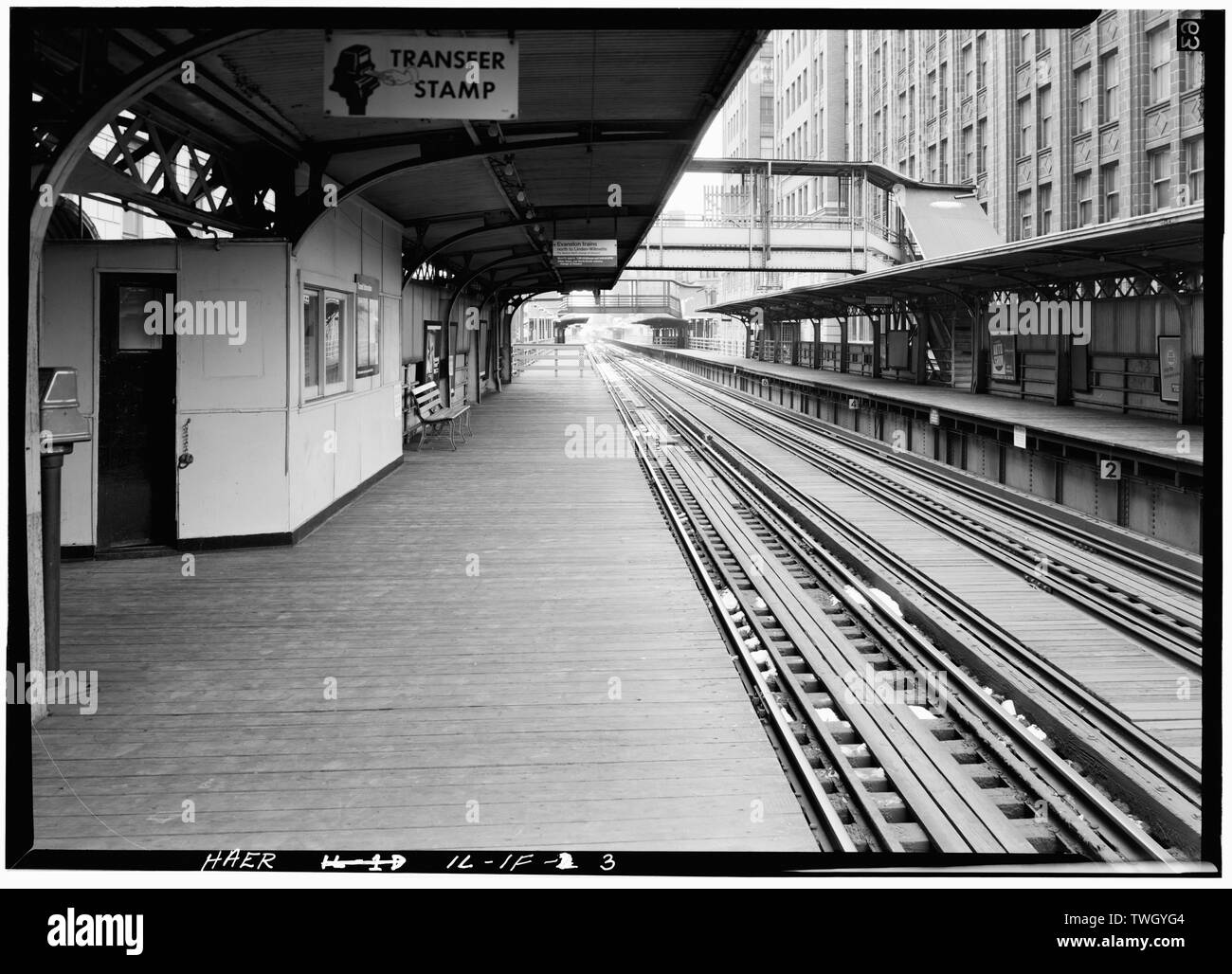 Randolf St. Station Platform looking south. - Union Elevated Railroad ...