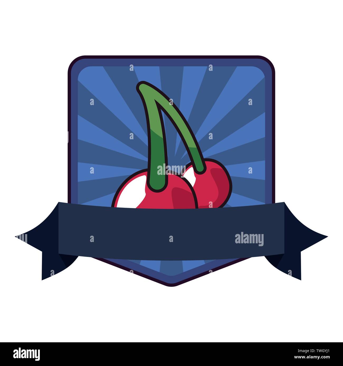 cherries comic pop art on white background vector illustration Stock ...