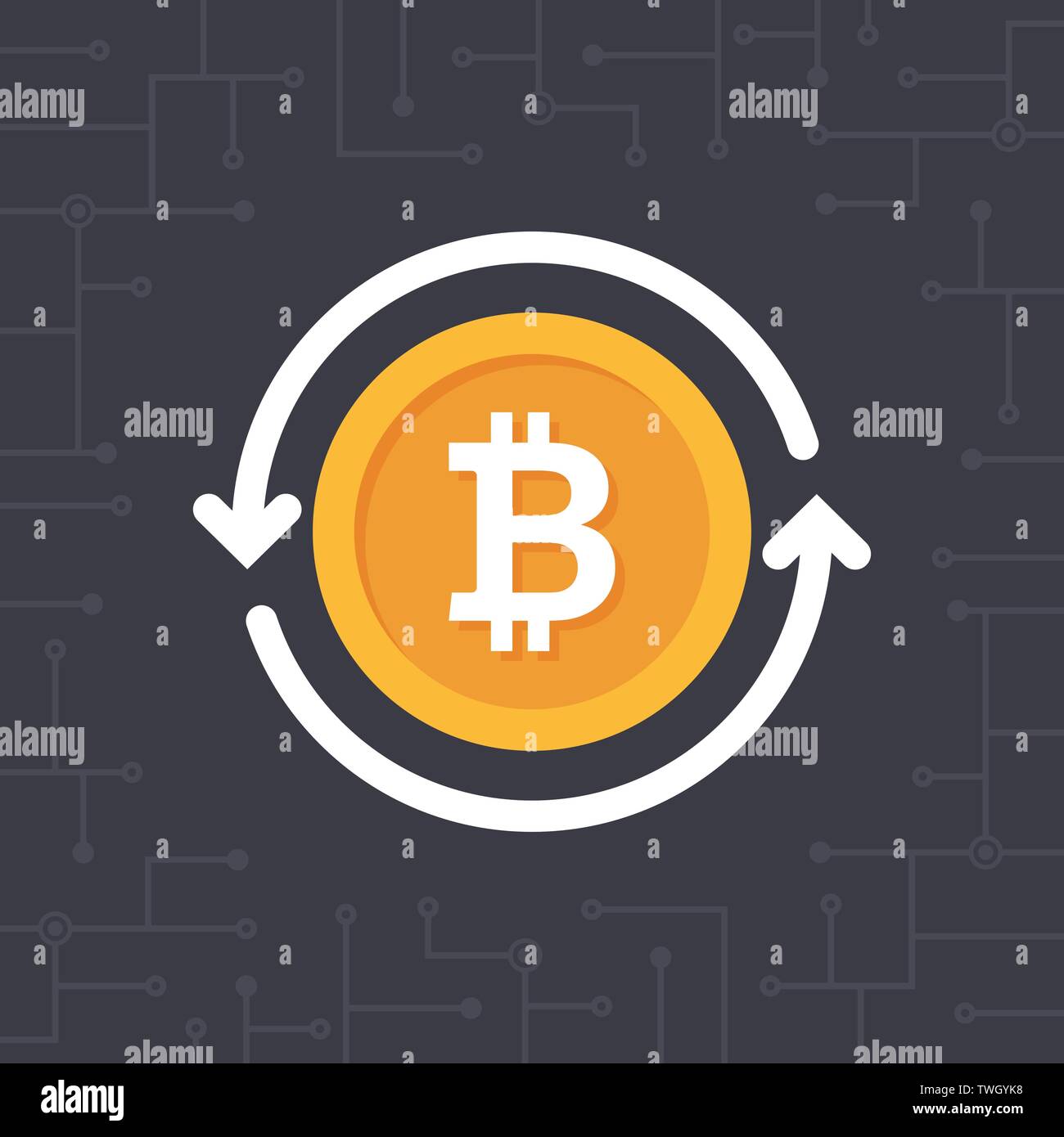 Golden coin rotation finance Stock Vector Images - Alamy