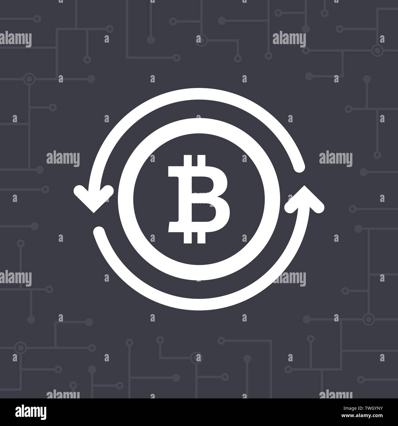 bit-coin icon for cryptocurrency. Digital currency vector illustration ...