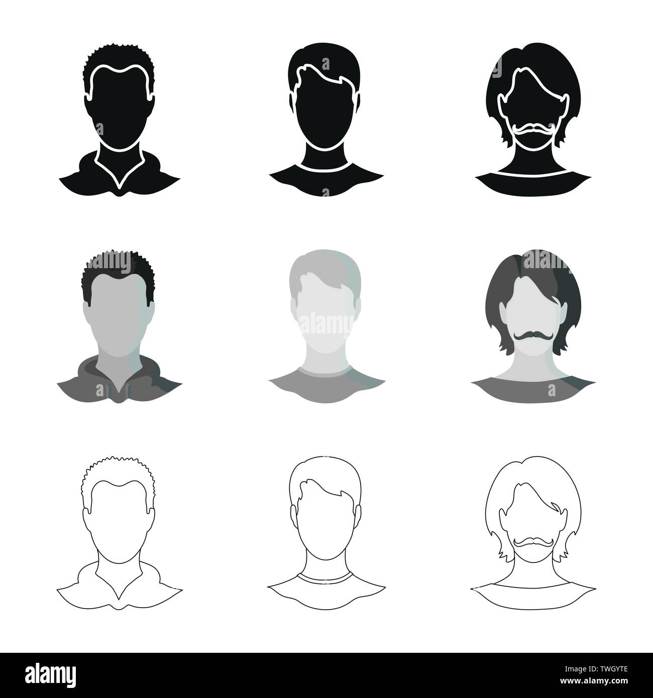 Vector design of professional and photo icon. Collection of ...