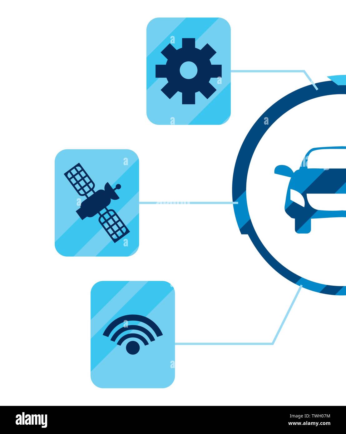 autonomous smart car vector illustration design image Stock Vector ...