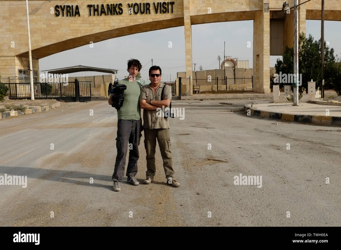 Israeli filmmaker Itai Anghel ( L) with Photojournalist Eddie Gerald ...