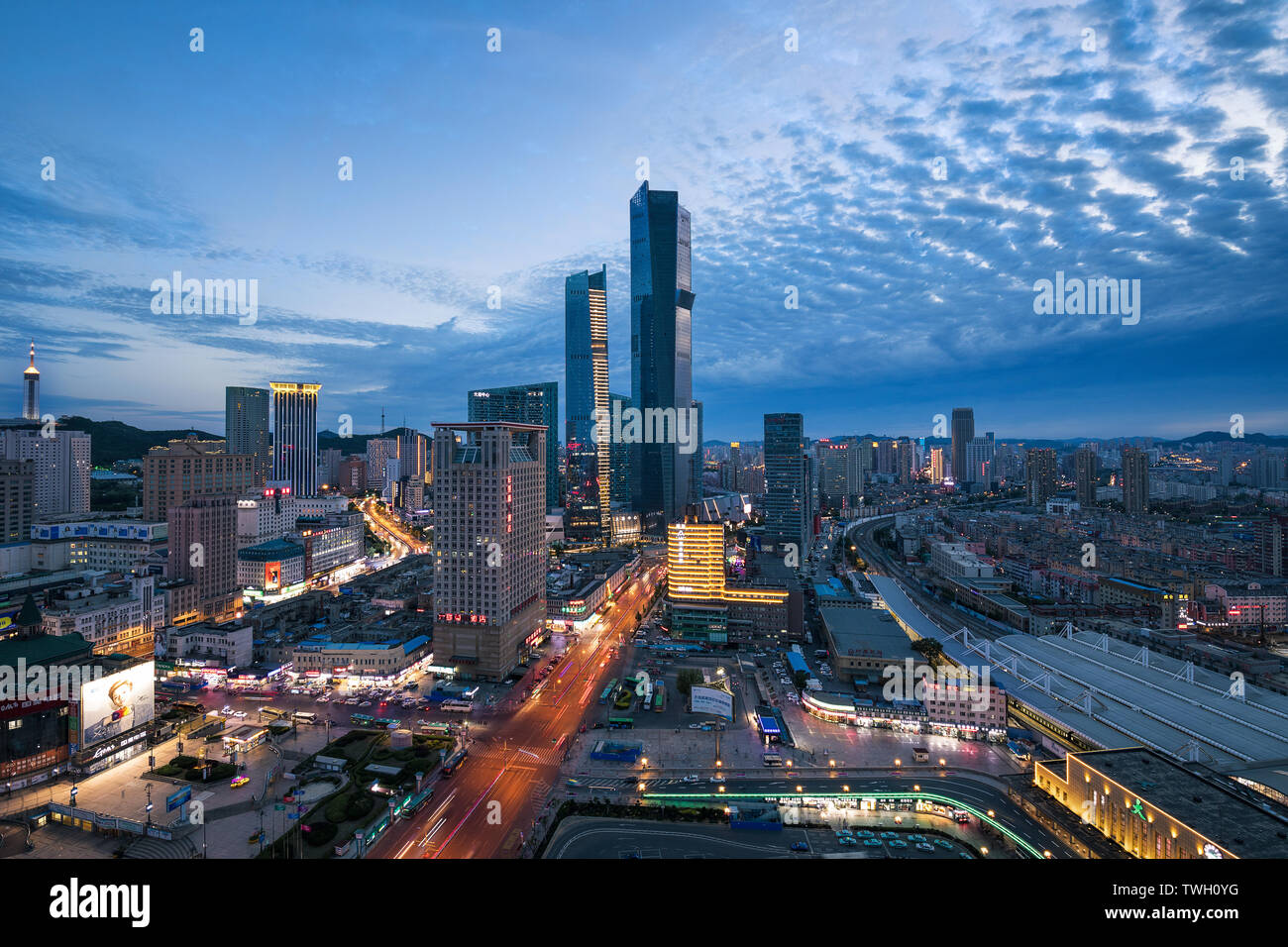 Dalian town town buildings hi-res stock photography and images - Alamy