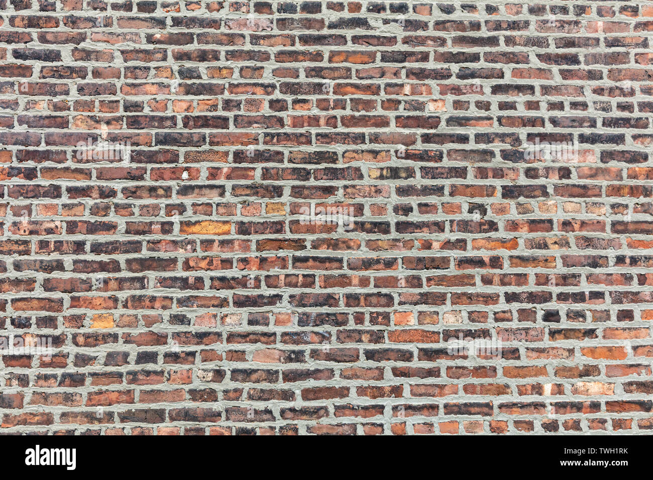Brown red color brick wall texture, background. Traditional building ...