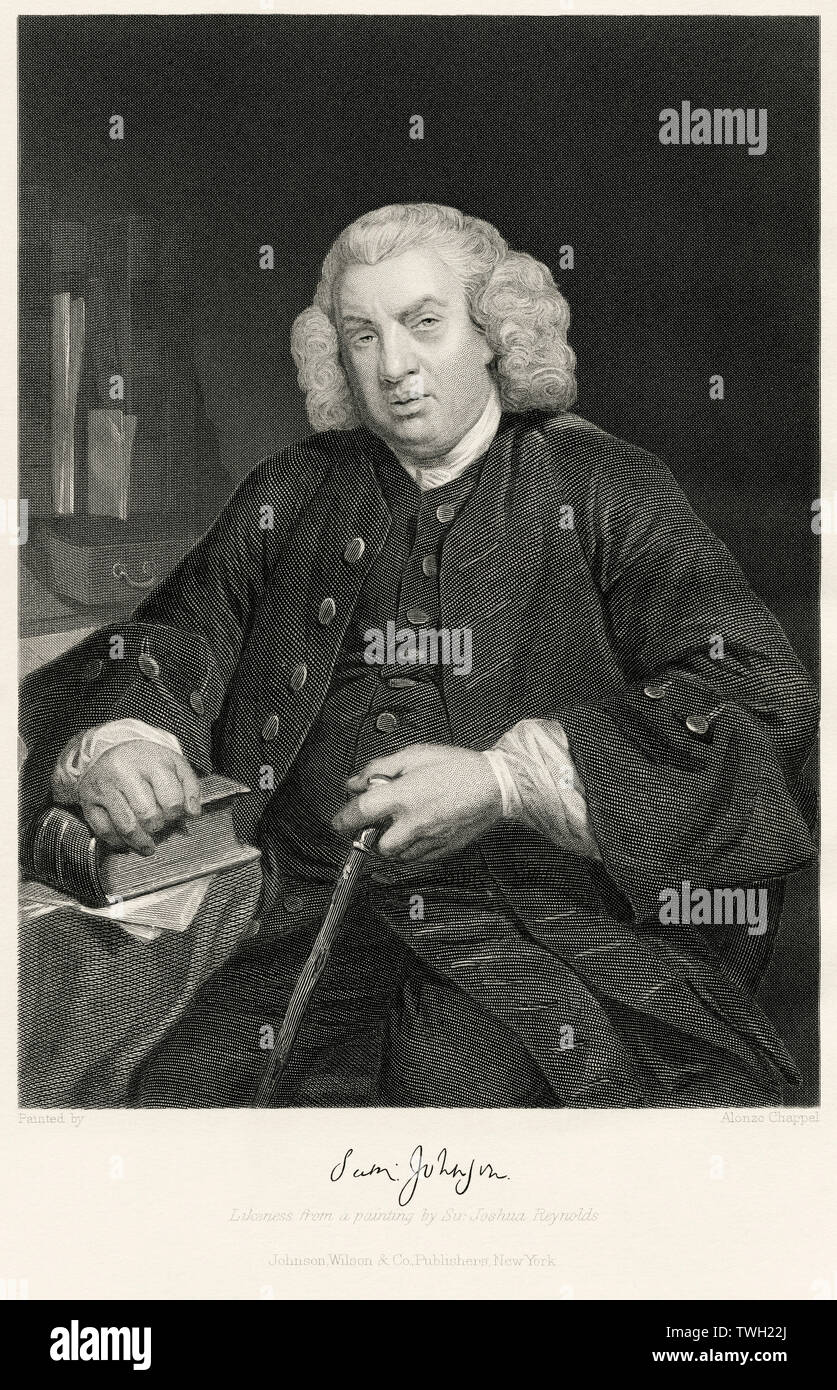 Samuel Johnson(1709-840), 18th Century English Writer, Seated Portrait ...