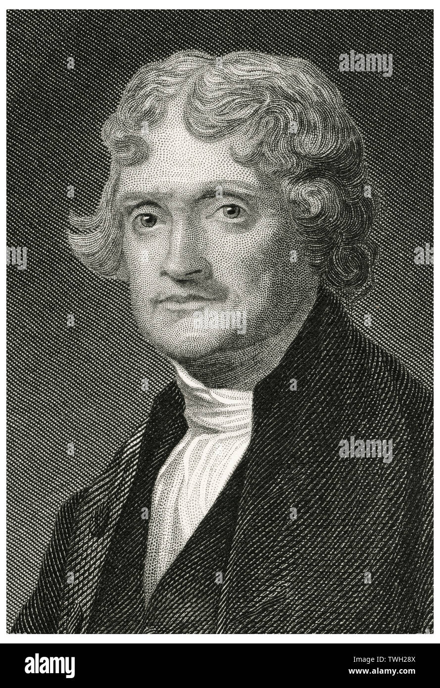 Thomas jefferson founding father of united states of america hi-res ...