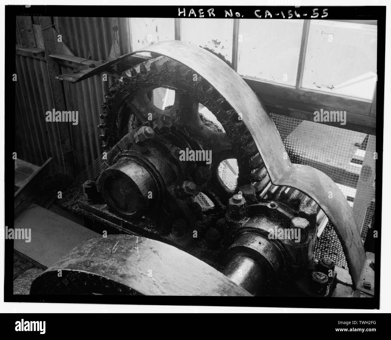 Reduction drive gears in south machinery room (interior of both ...