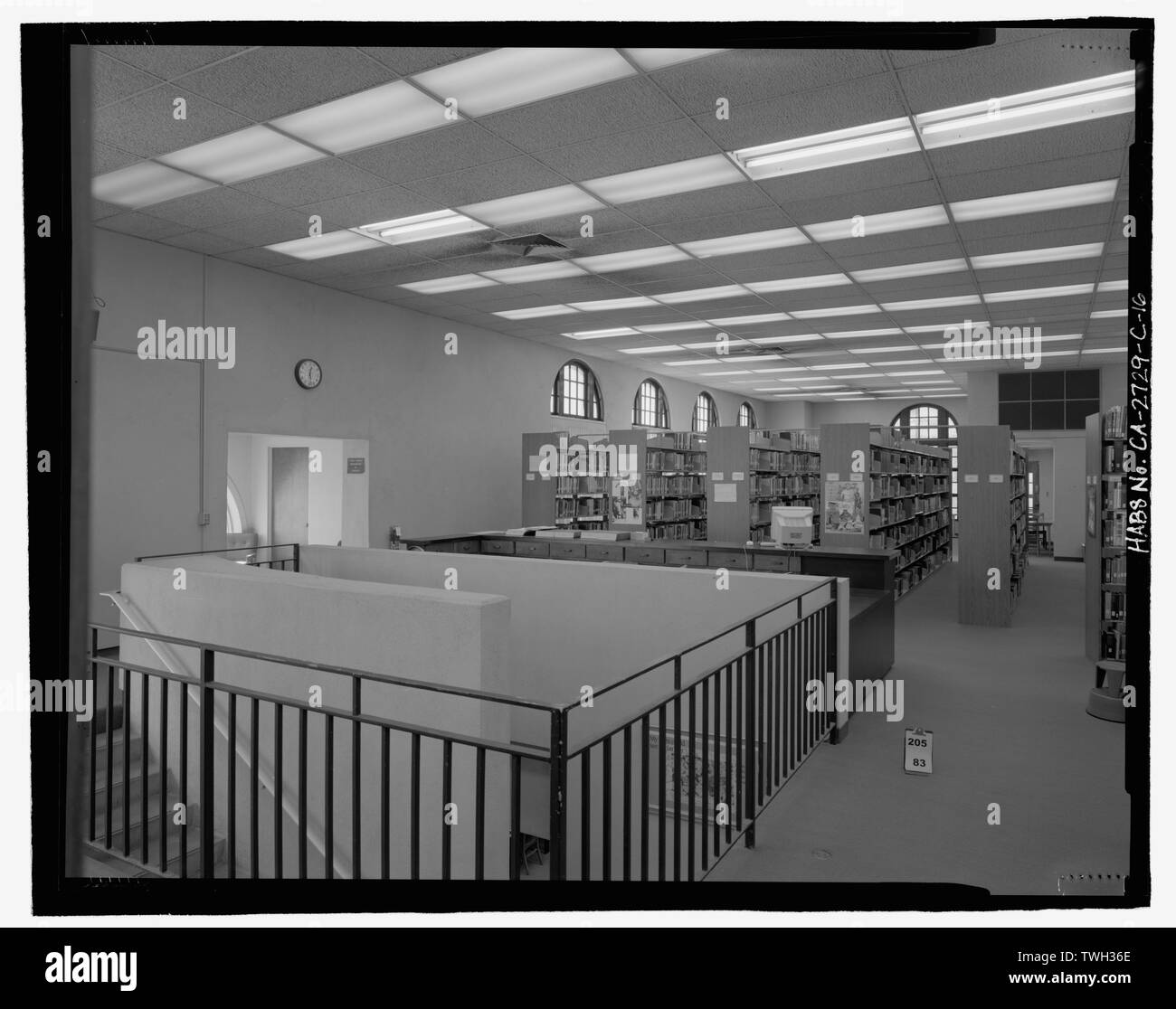 Remodeled second floor with stairs and stacks. This was formerly the ...