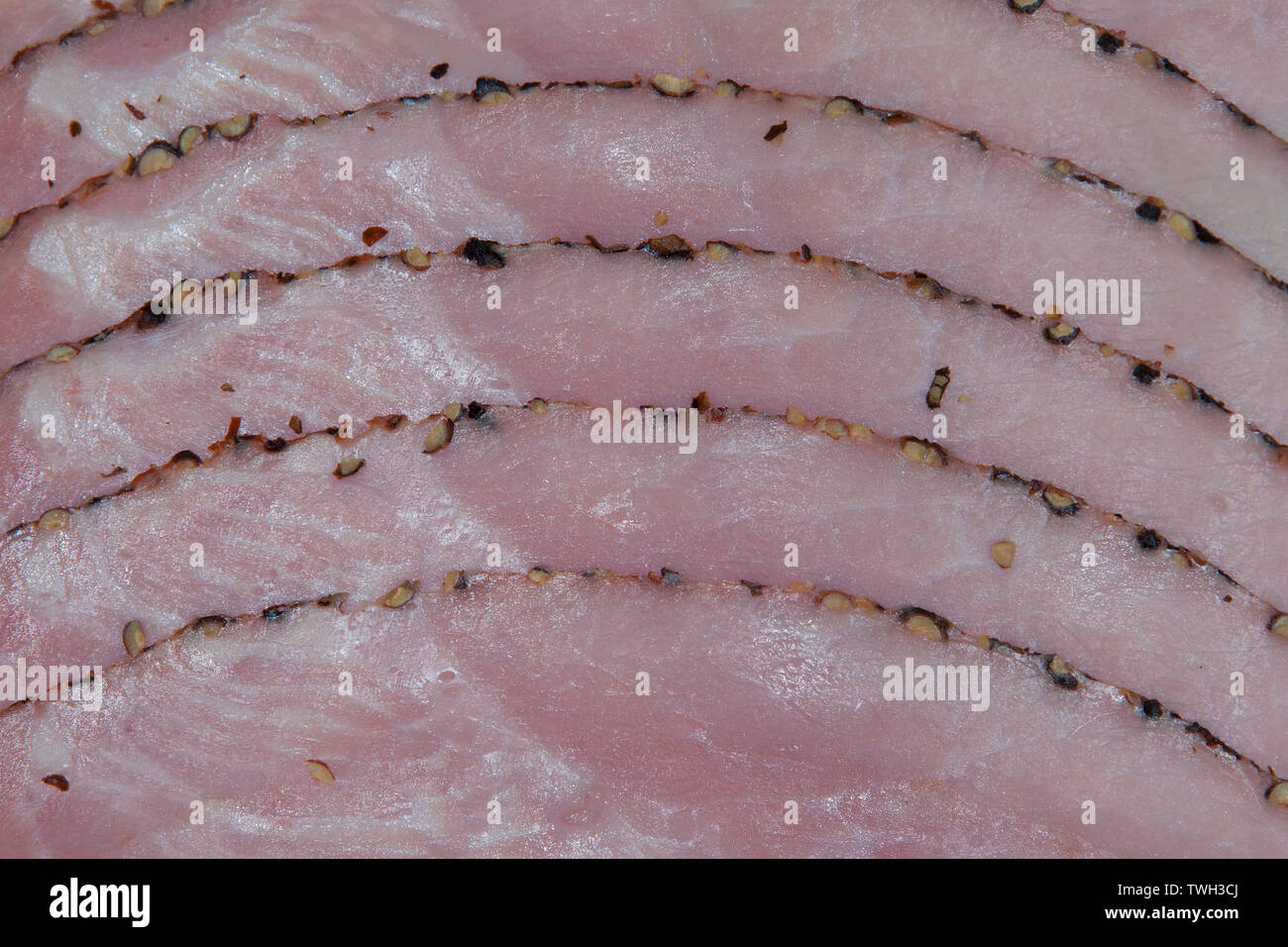 Pork ham with pepper Stock Photo - Alamy
