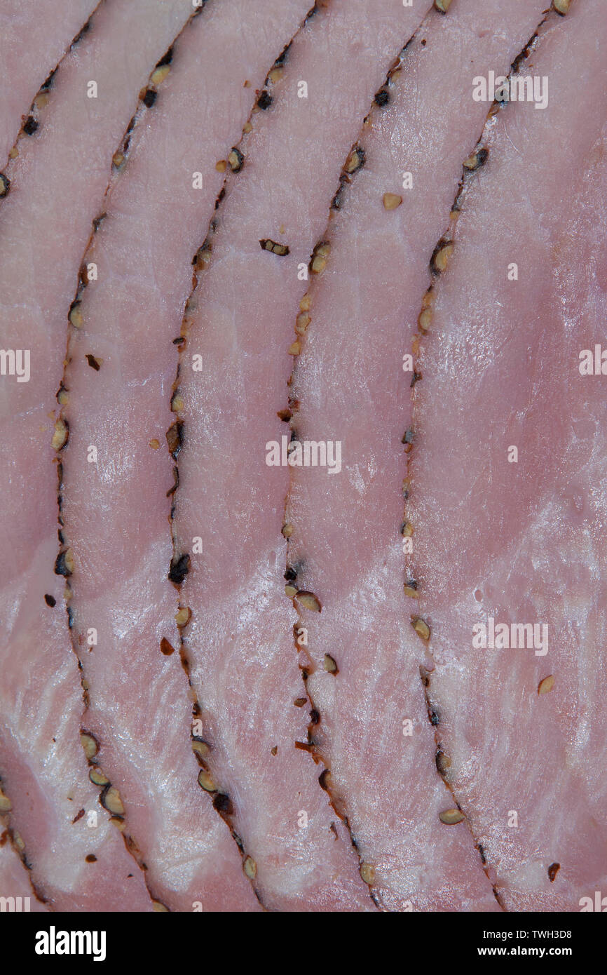 Pork ham with pepper Stock Photo - Alamy