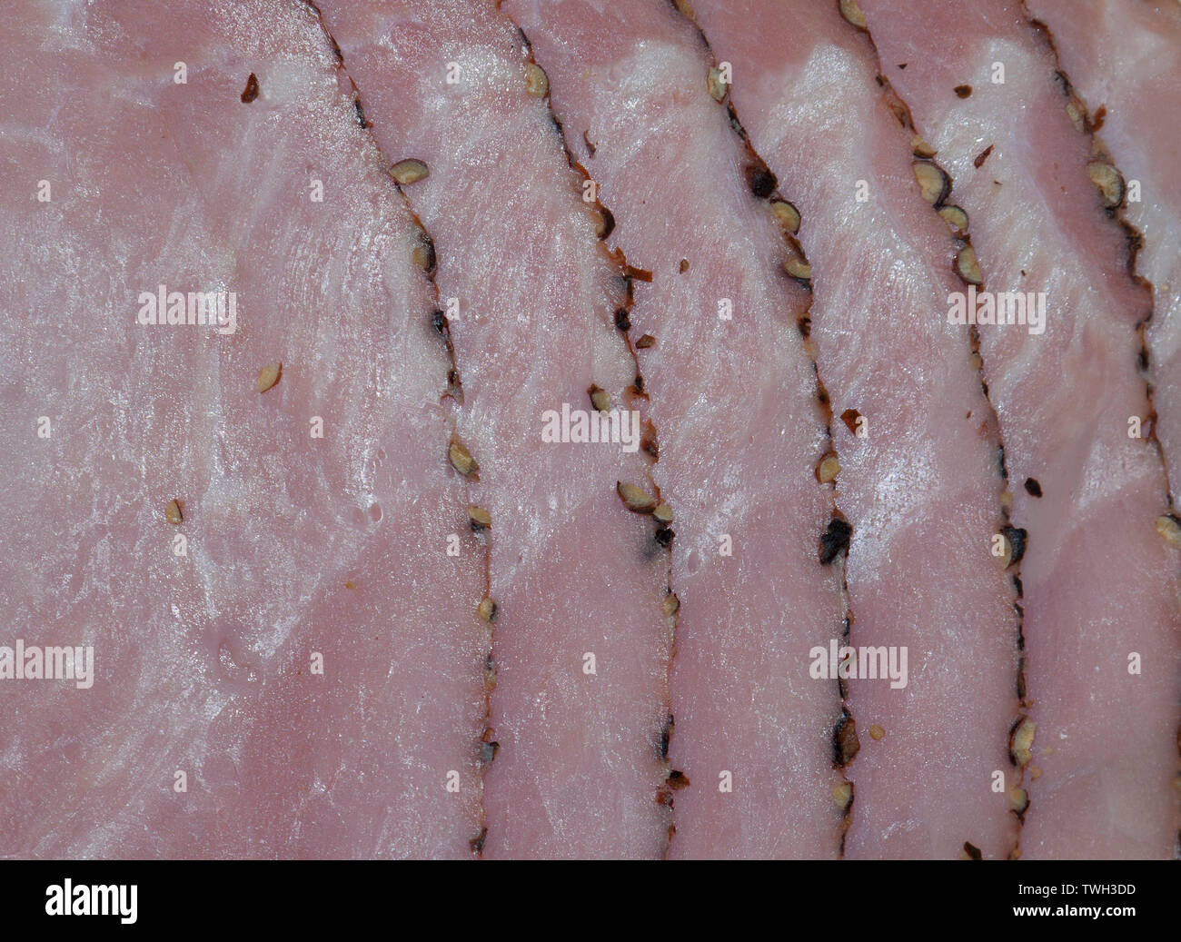 Pork ham with pepper Stock Photo - Alamy