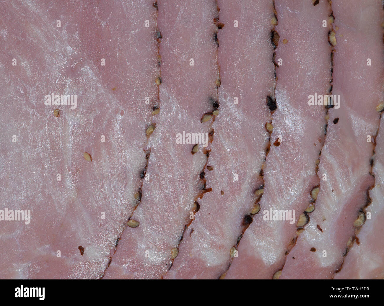Pork ham with pepper Stock Photo - Alamy