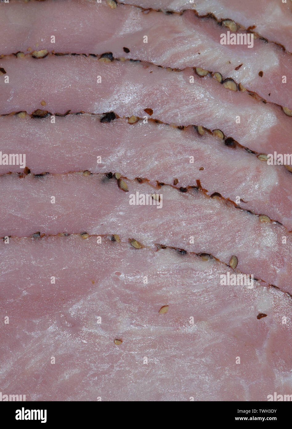Pork ham with pepper Stock Photo - Alamy