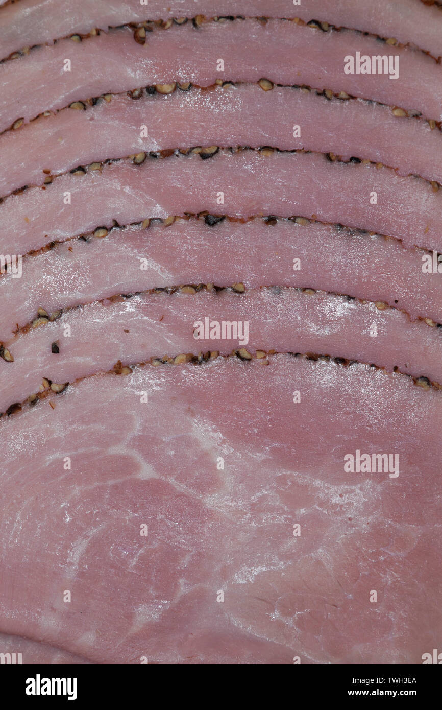 Pork ham with pepper Stock Photo - Alamy
