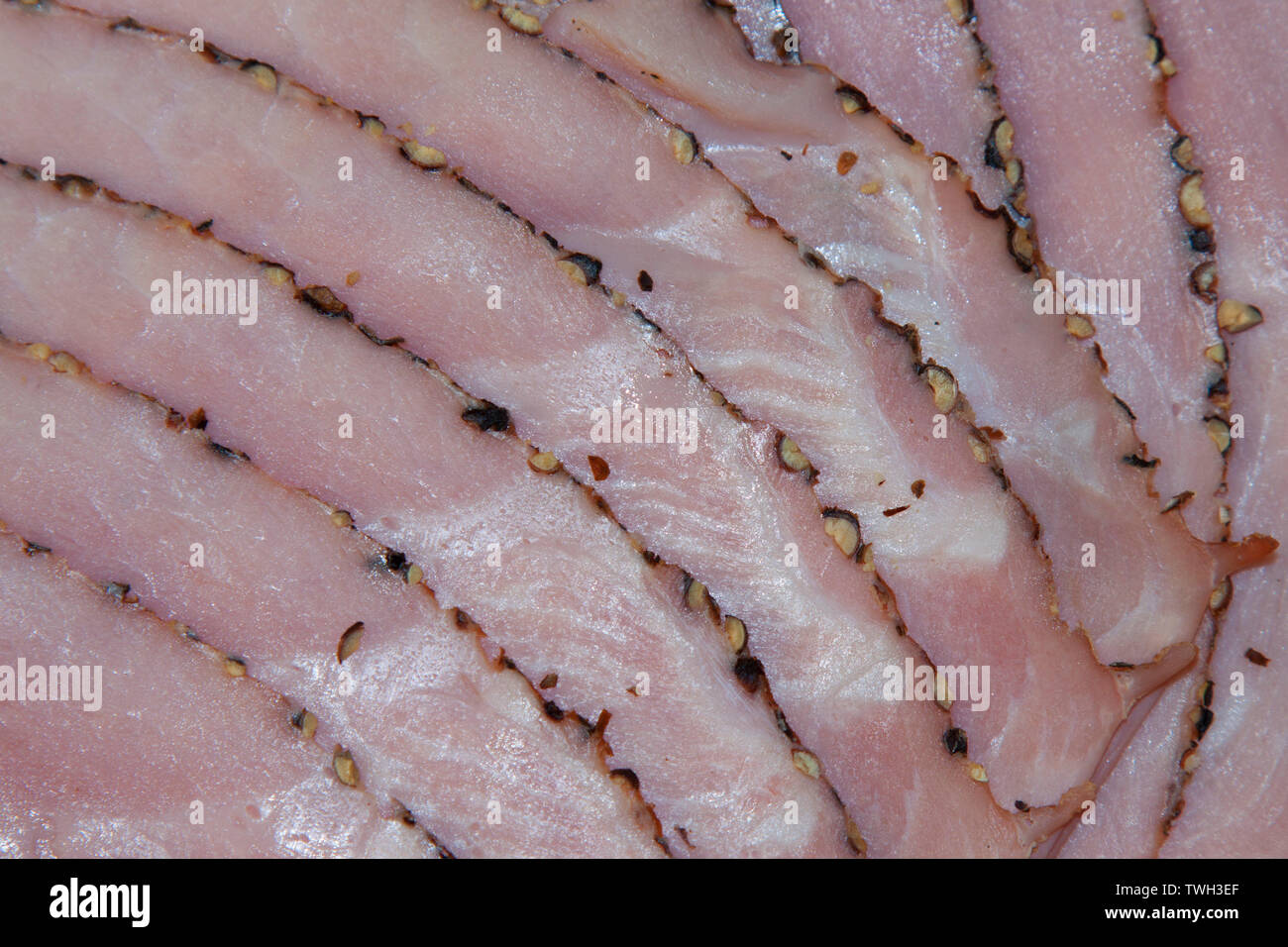 Pork ham with pepper Stock Photo - Alamy